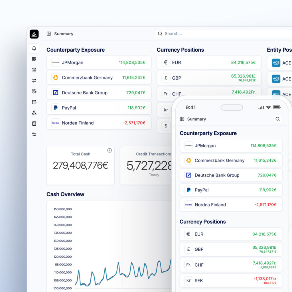 Real-time bank balances - Connected to 2,000+ banks worldwide